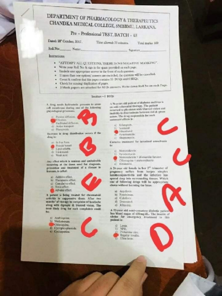 Pharma (B 43) Preproff Bcqs - 035226 | PDF