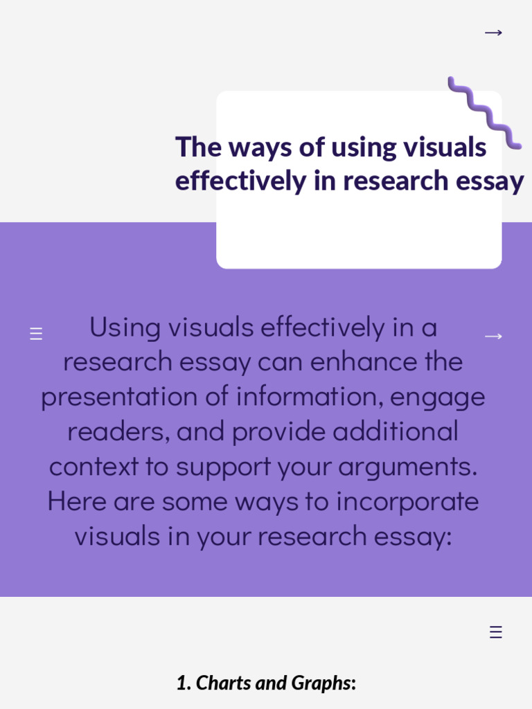 Тhe ways of using visuals effectively in research essay | PDF