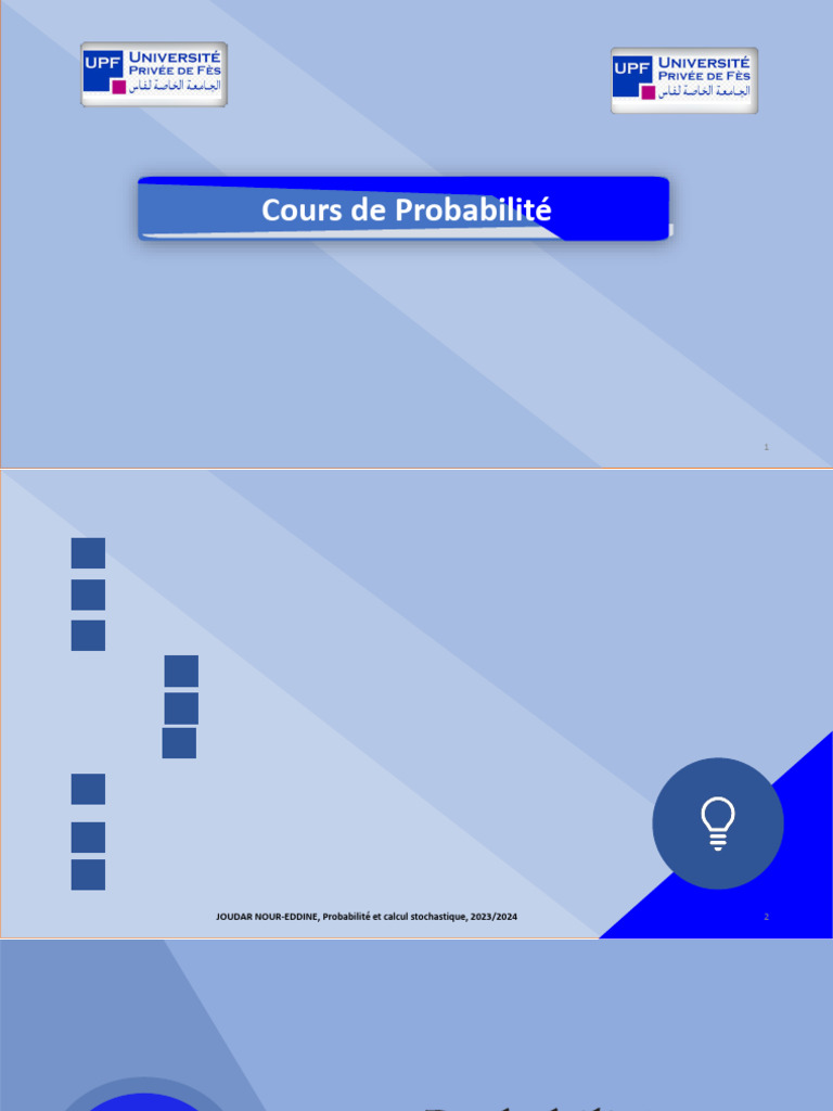 Cours Probabilité Complet | PDF