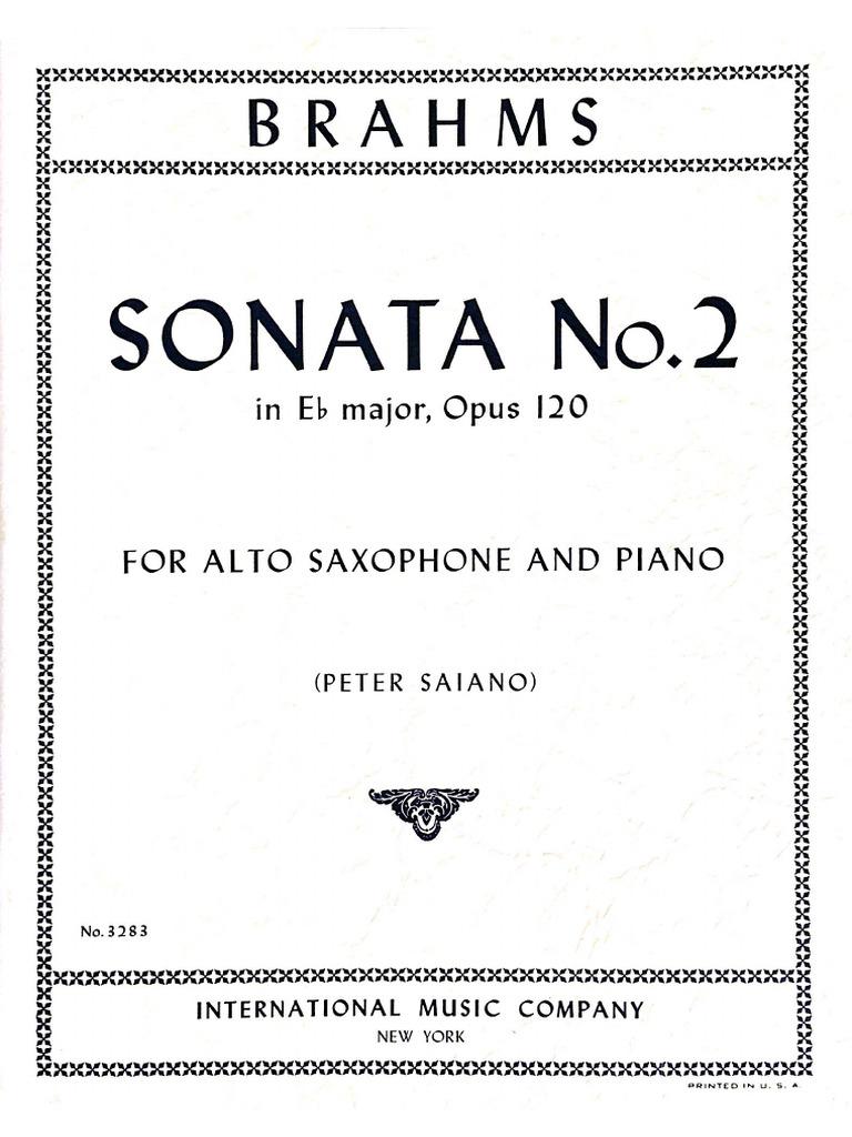 SONATA NO.2 Op.120 BRAHMS | PDF