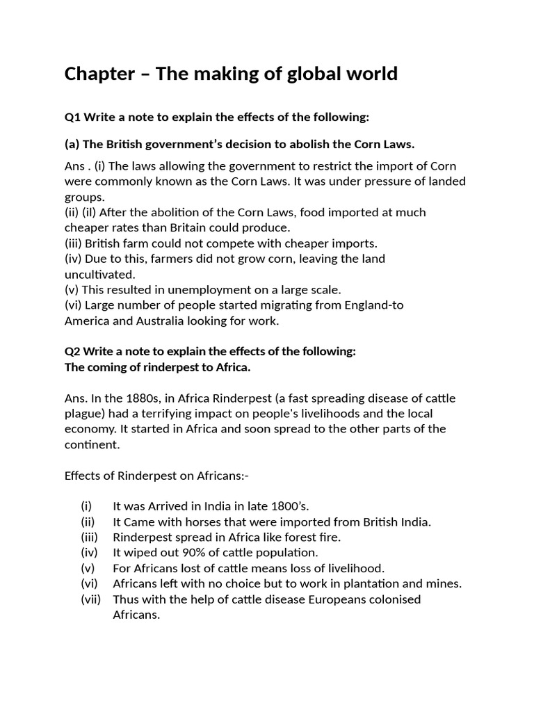 Making of Global World | PDF