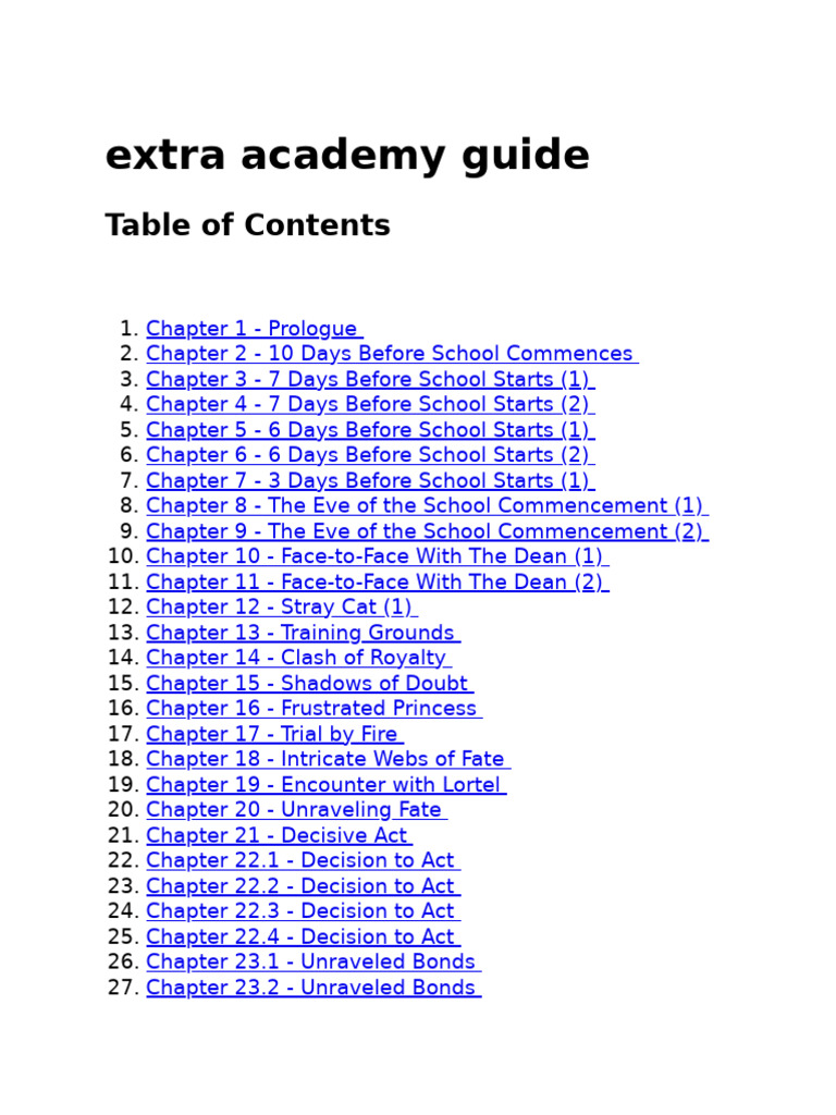 Extra Academy Guide | PDF