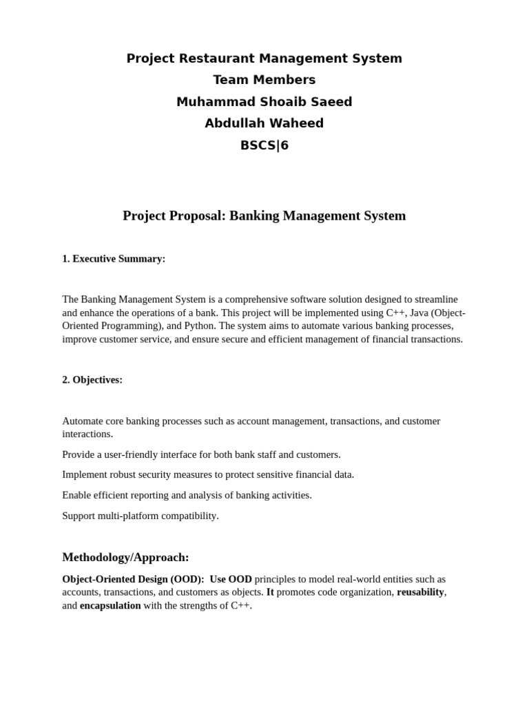 Project Proposal Assignment | PDF