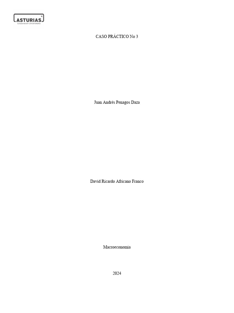 CASO PRACTICO No 3 - MACROECONOMIA | PDF