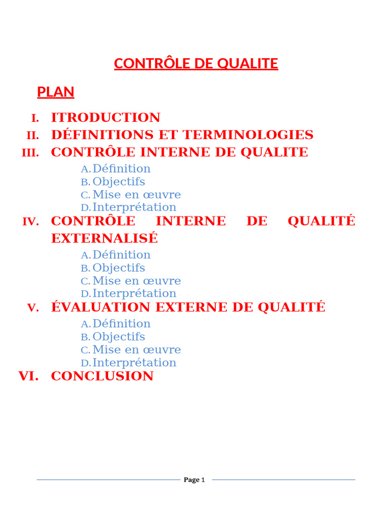 Contrôle de Qualite | PDF
