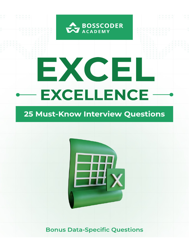 Most Asked 30 Excel Interviews Questions 1722519180 | PDF