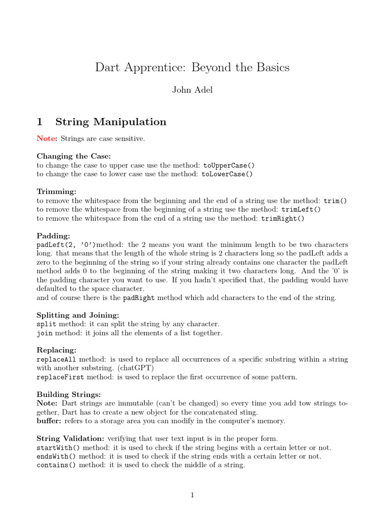 Dart Apprentice Beyond The Basics | PDF | Class (Computer Programming) | Teaching Methods ...