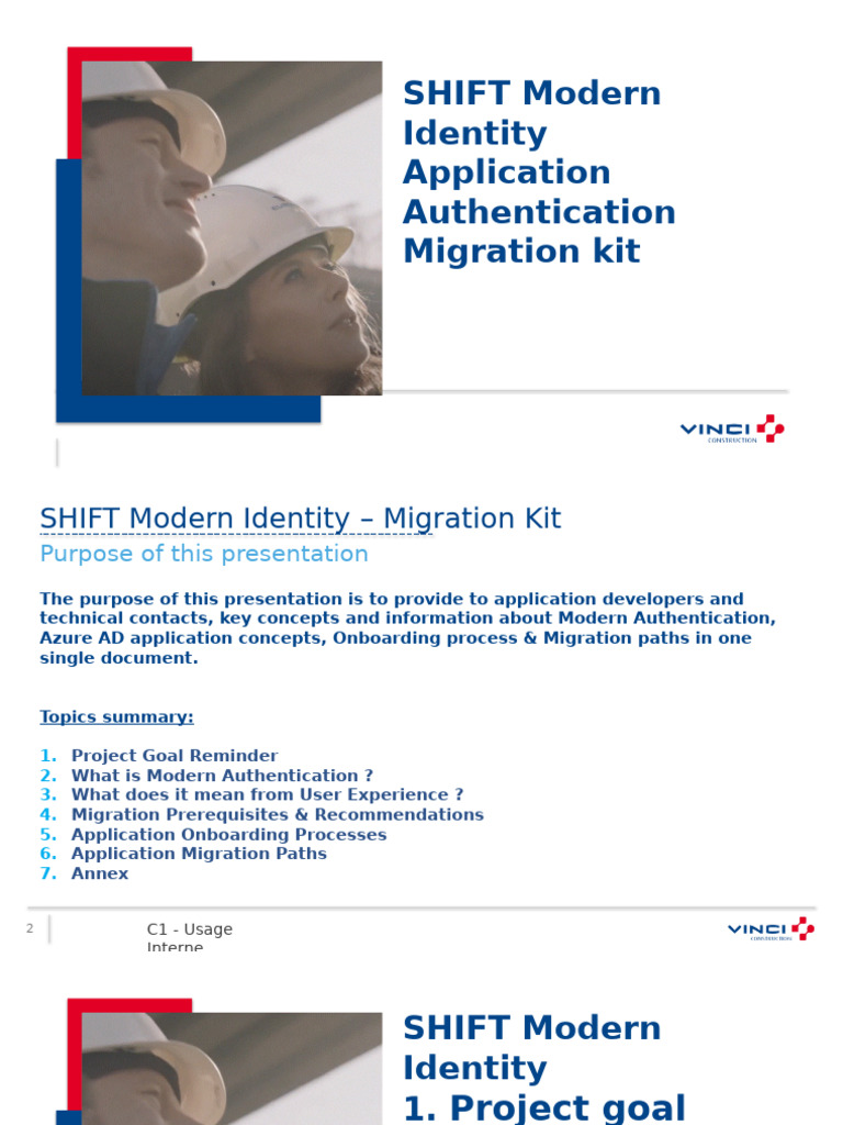 Shift Modern Identity - Application Authentication Migration Kit | PDF