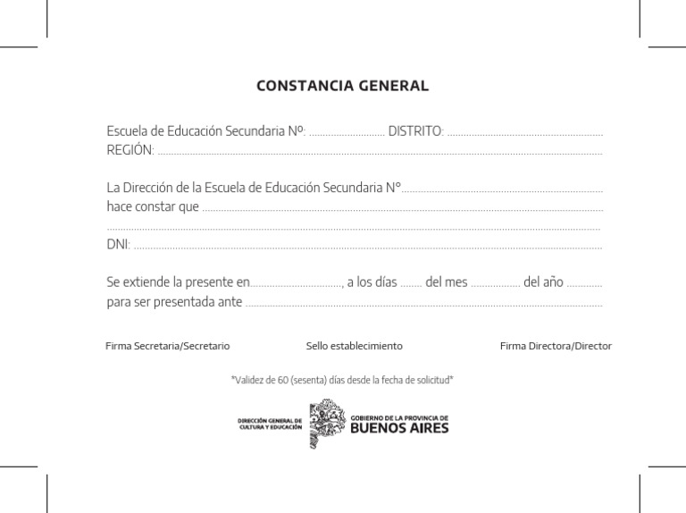 Constancia General | PDF