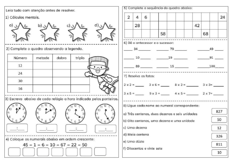 Ativ. Recup. Matem. | PDF