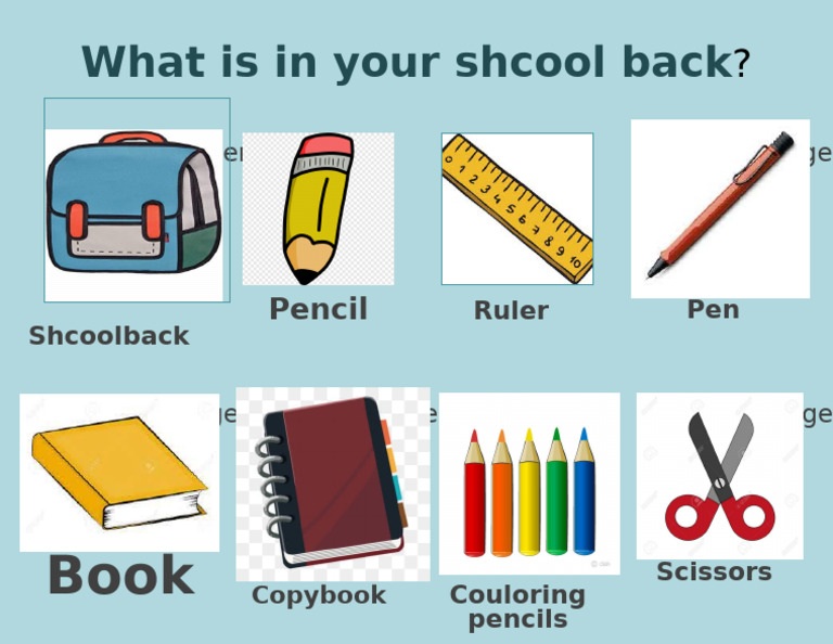 POSTER What Is in Your Shcool Back | PDF
