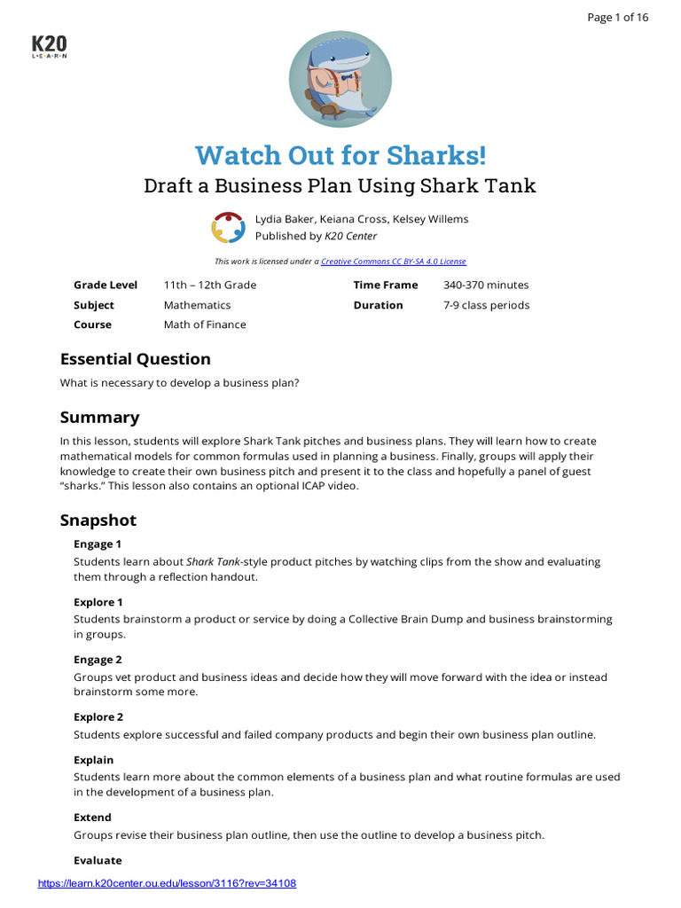 Watch Out For Sharks | PDF
