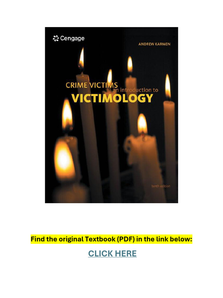 Crime Victims An Introduction To Victimology 10th Edition PDF | PDF ...