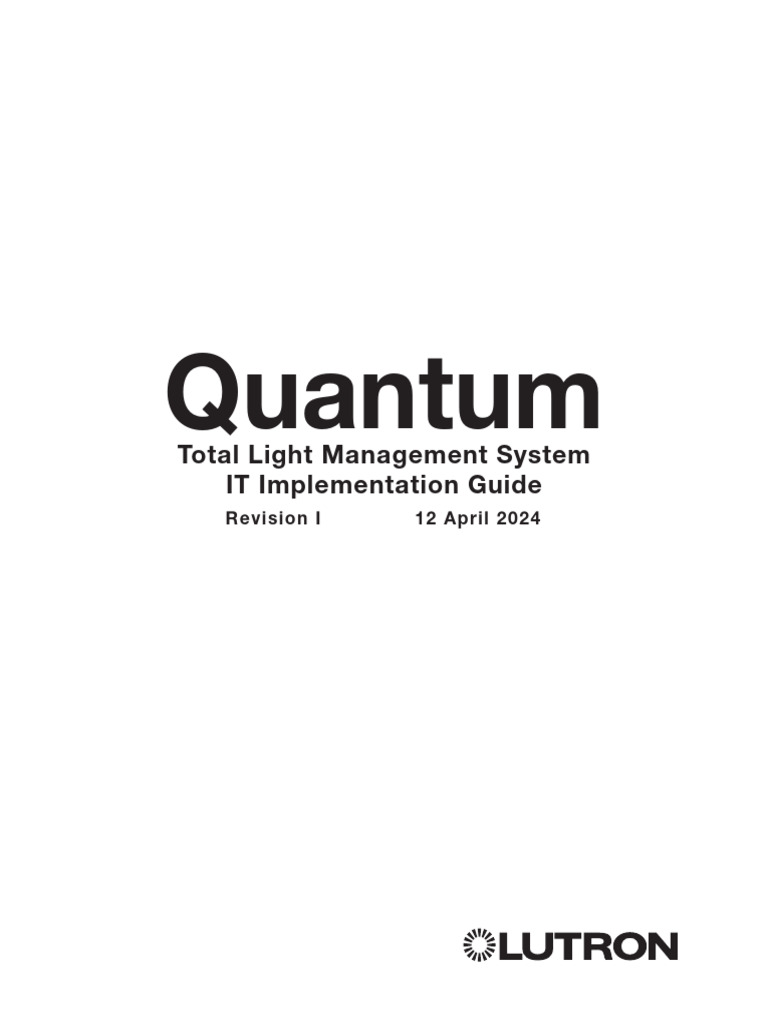 Quantum: Total Light Management System IT Implementation Guide | PDF