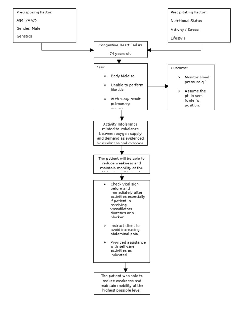 Congestive Heart Failure 1 Concept Map ! | PDF | Heart Failure | Physiology