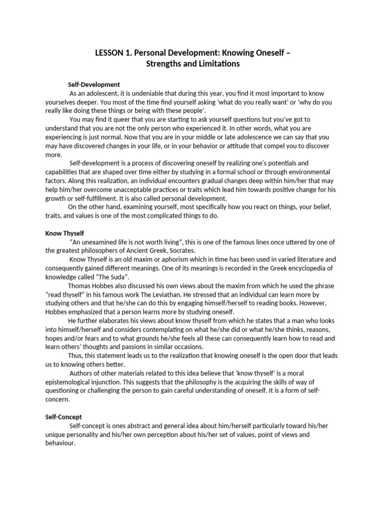 PerDev Sylabus 1-4 | PDF