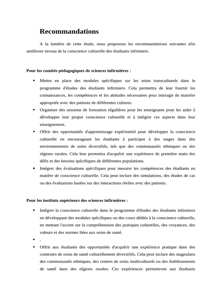 Recommandation | PDF
