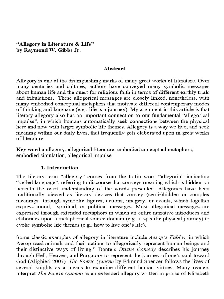 ALLEGORY | PDF