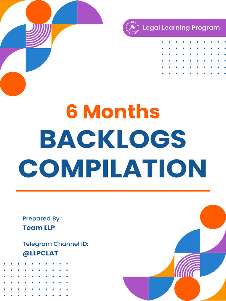 LLP 6 Months Backlog Compilation 2024 (1) | PDF
