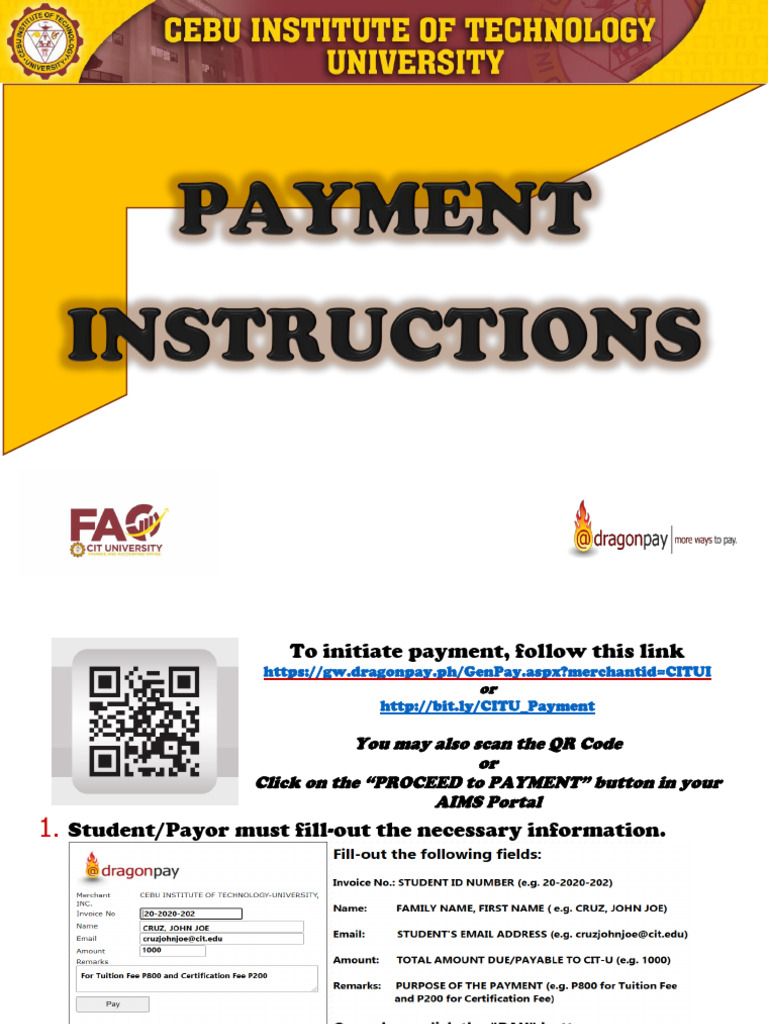 Payment Instruction | PDF