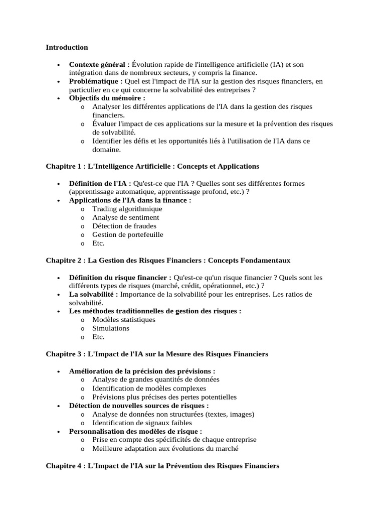 Plan Memoire | PDF