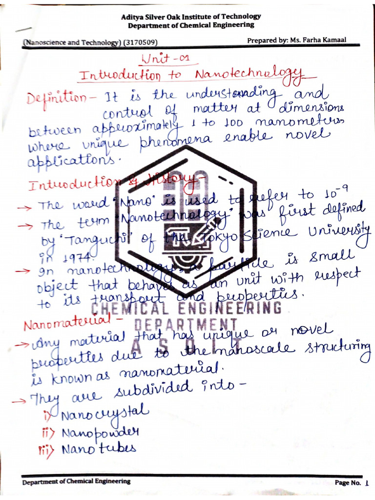 Nanotechnology GTU | PDF