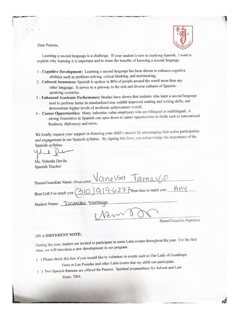 Dear Parents | PDF