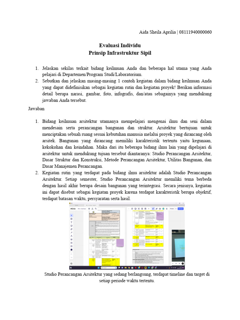 Evaluasi MK I - Aida Sheila Aprilia - 081-060 | PDF
