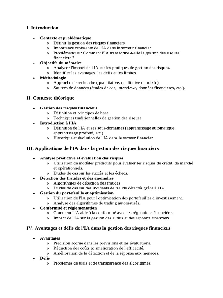 Plan du memoire | PDF