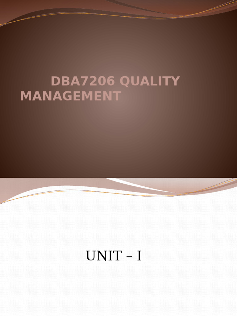 Quality Management | PDF