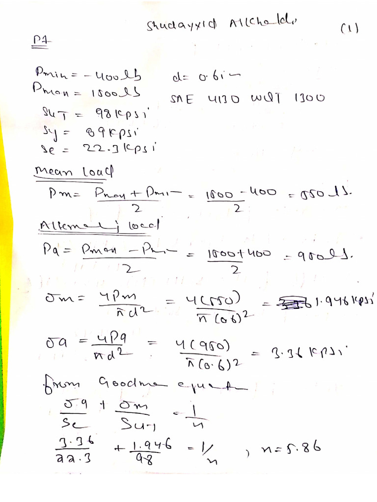 Machine Design Problems | PDF