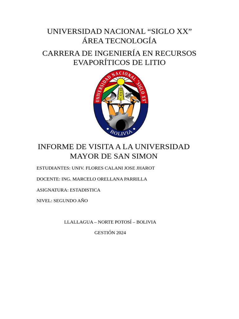 Imforme Visita Umss | PDF