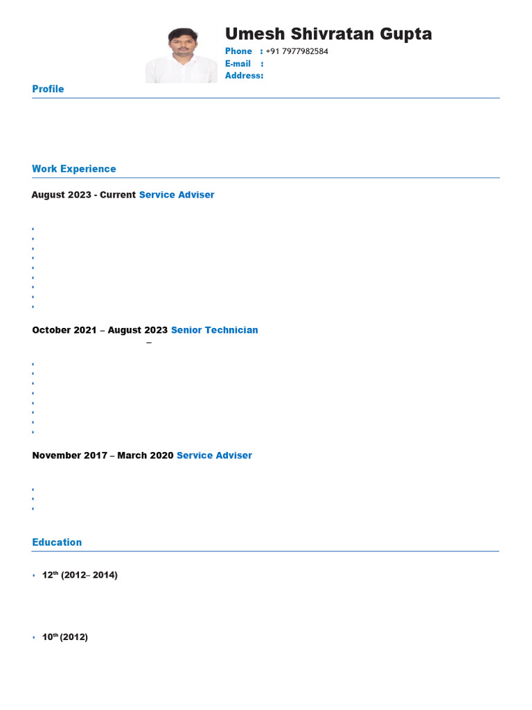 Umesh S. Gupta Resume | PDF