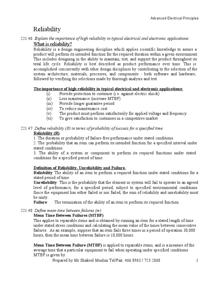 Reliability | PDF | Reliability Engineering | Systems Engineering