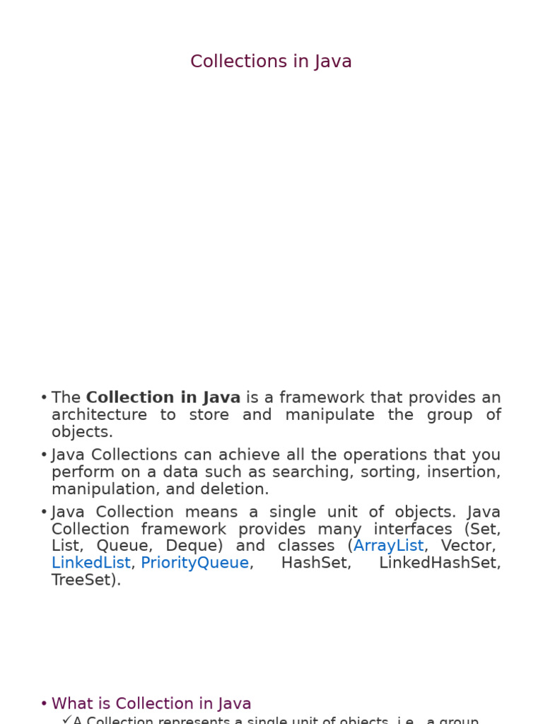 Collections in Java | PDF