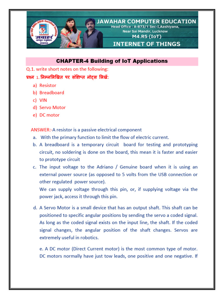 CHAPTER 4 Building of IoT Applications | PDF