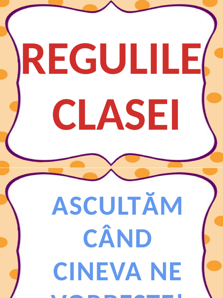 Regulile Clasei | PDF