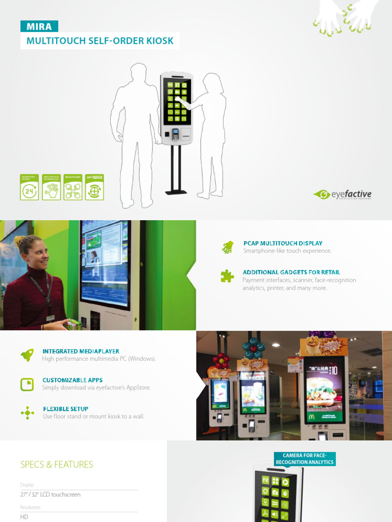 Brochure LCD Self Order Kiosk Mira | PDF
