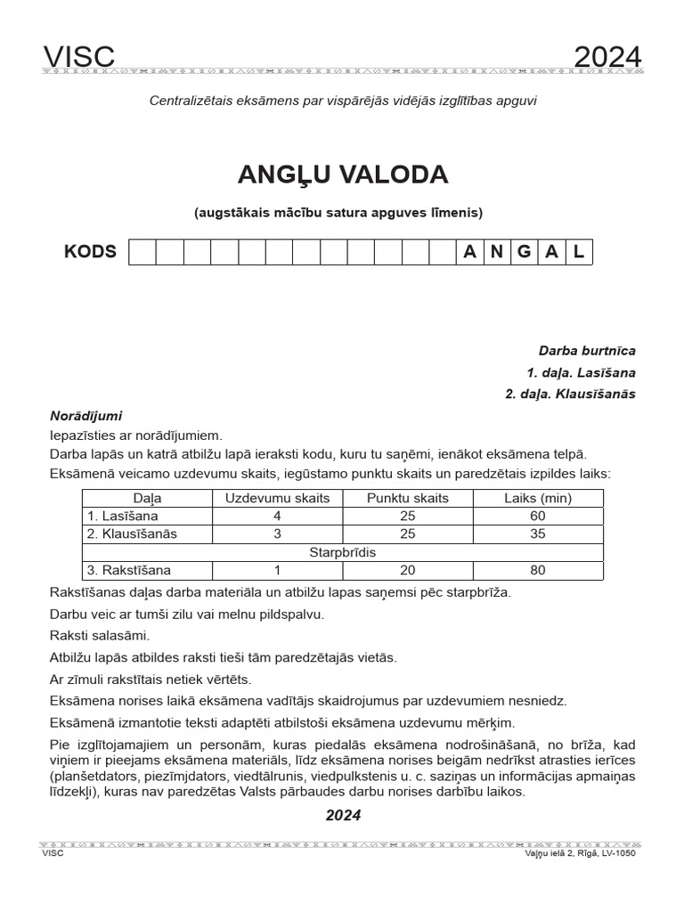 Anglu Valoda Al | PDF