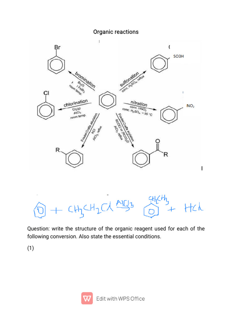 Organic Reactions | PDF | Organic Compounds | Products Of Chemical Industry
