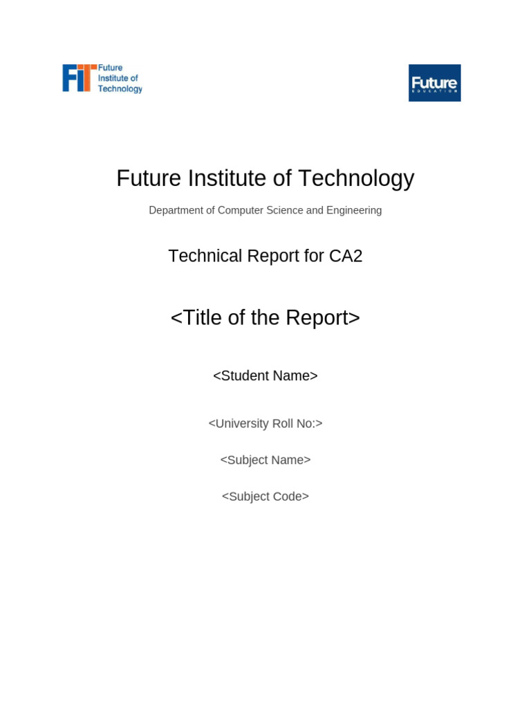 Technical Report Template | PDF