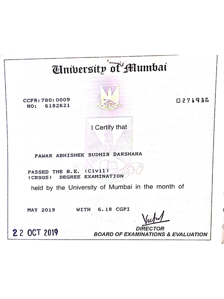 Degree Certificate | PDF