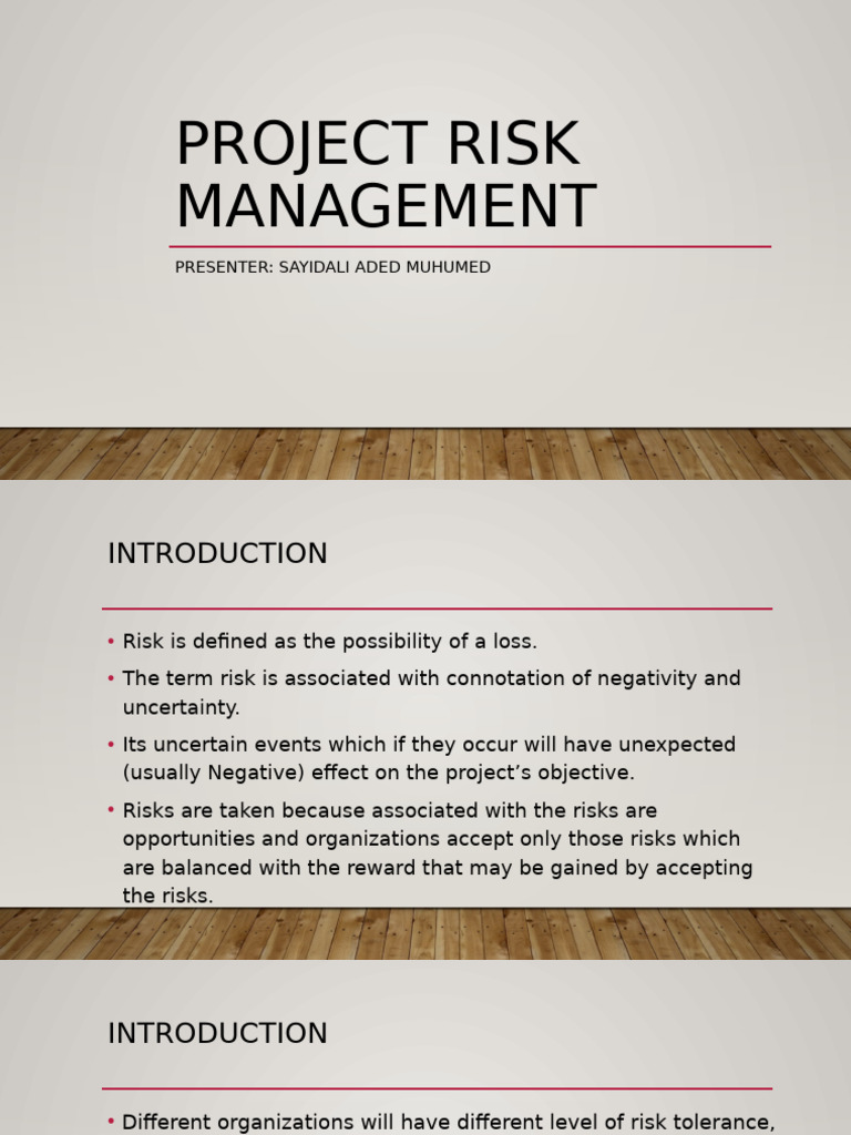 Project Risk Management | PDF