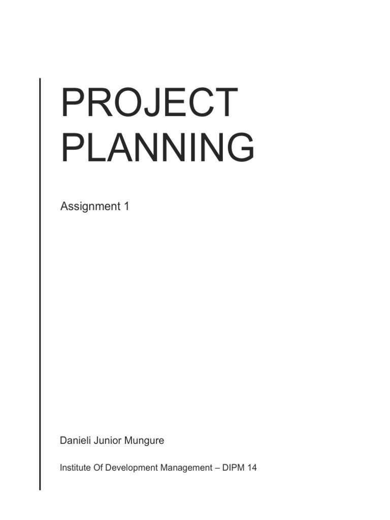 Project Planning | PDF