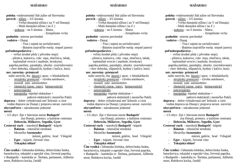 MADARSKO-poznamky Tercia | PDF
