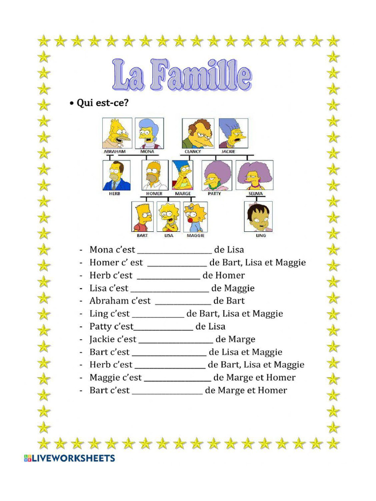 Vocabulaire La Famille | PDF