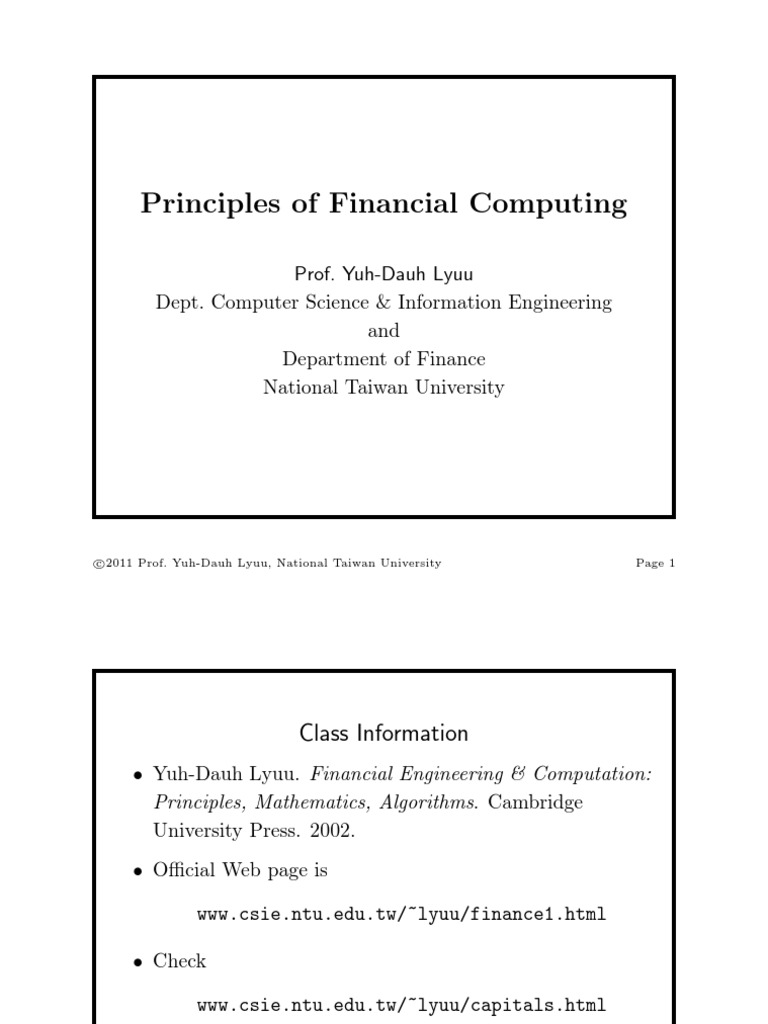 Principles of Financial Computing | PDF | Bonds (Finance) | Interest