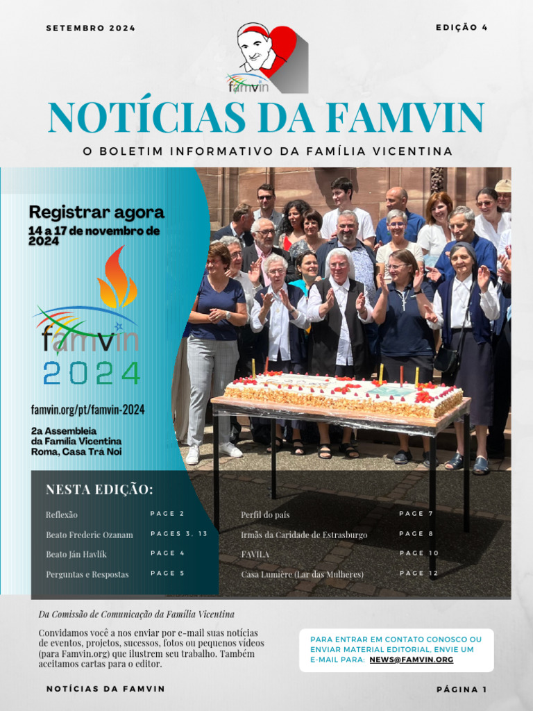 (Português) Notícias Da Famvin No. 4 | PDF | Presente espiritual | Pobreza