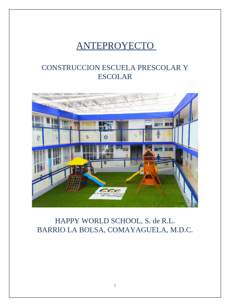 Anteproyecto Happy World School Junio 2024 | PDF