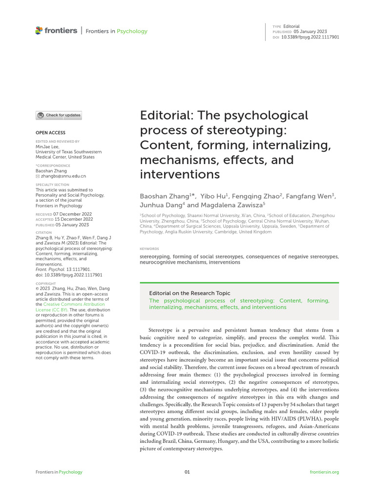 Stereotype Definition | PDF